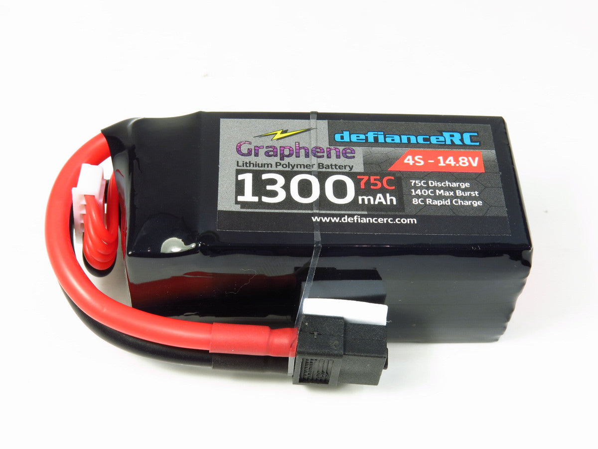 Defiance RC 4S 1300mAh 75C Graphene LiPo Battery – defianceRC