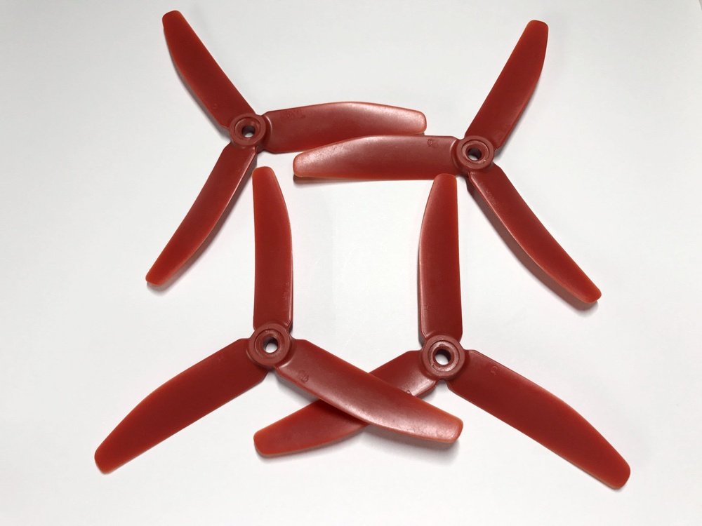 HQ Prop Mr Steele Red 5x4x3 Tri Blade Propellers ( 2 CW, 2 CCW ...