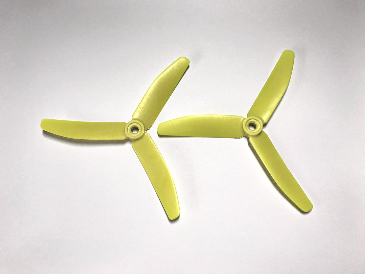 HQ Prop Rotor Riot Yellow 5x4x3 Tri Blade Propellers ( 1 CCW 1 CW ...