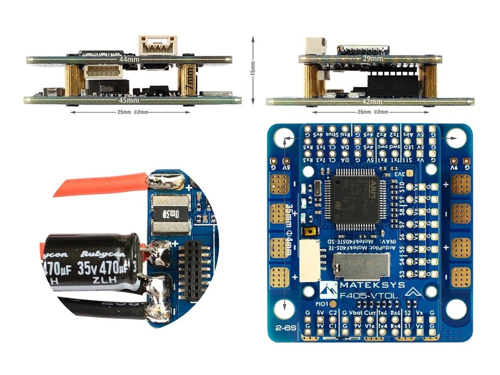 Matek F405-VTOL Flight Controller – defianceRC
