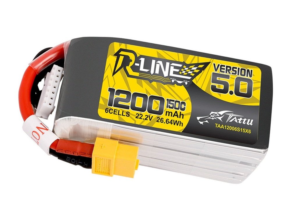 Tattu R-Line Version 5.0 1200mAh 22.2V 150C 6S1P LiPo – defianceRC